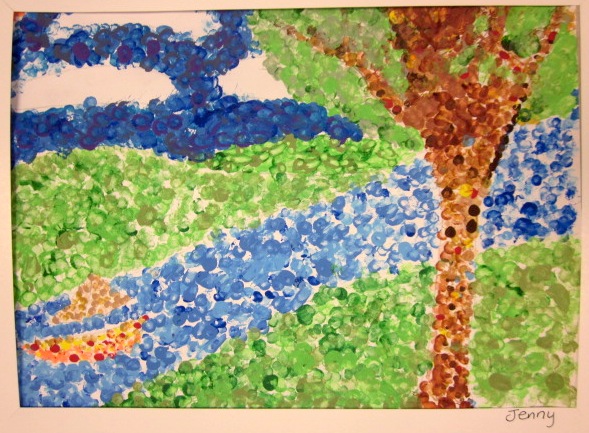Art is Basic-- Art Teacher Blog: Pointillist Trees- third/fourth grade