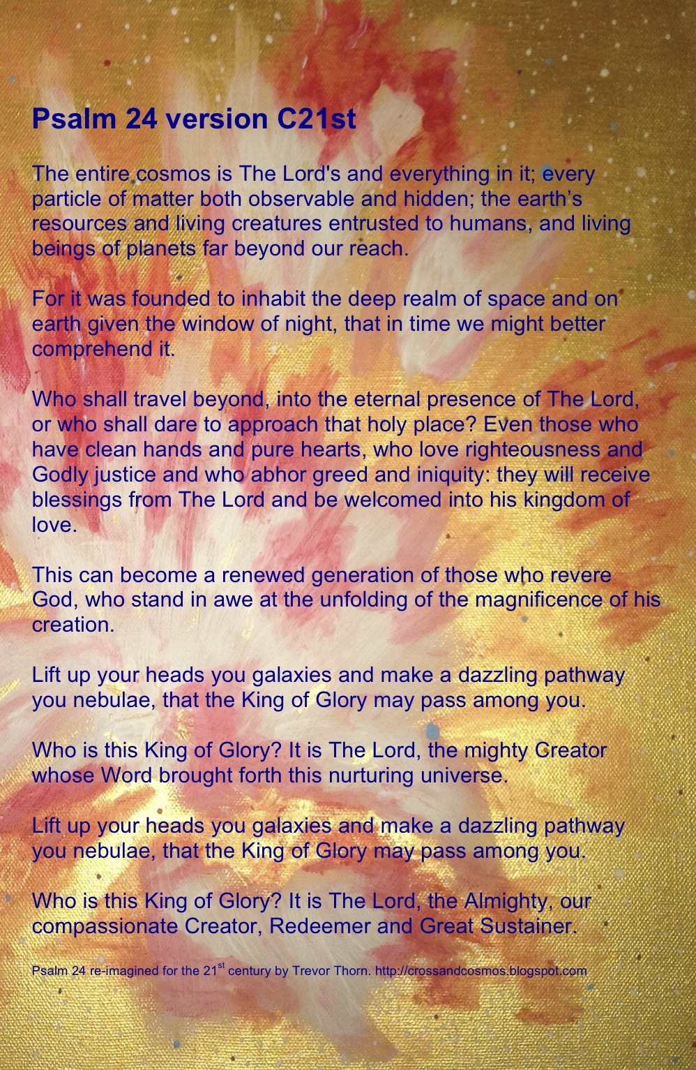 Psalm 24 Reimagined For The Twenty first Century psalm-24-reimagined-for-the-twenty-first-century