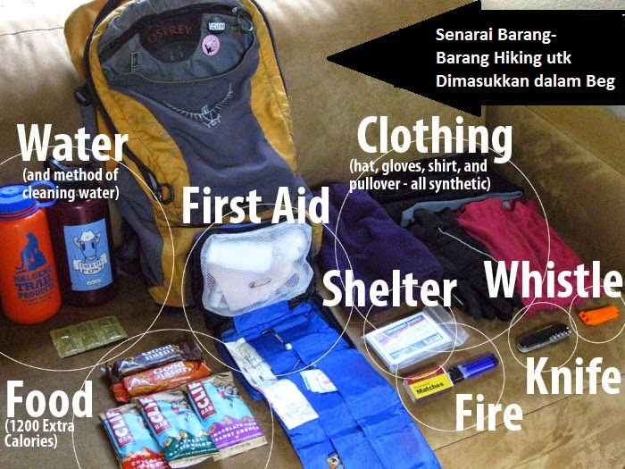 EYPOH HIKER: Susunan Barang Dalam Beg Hiking