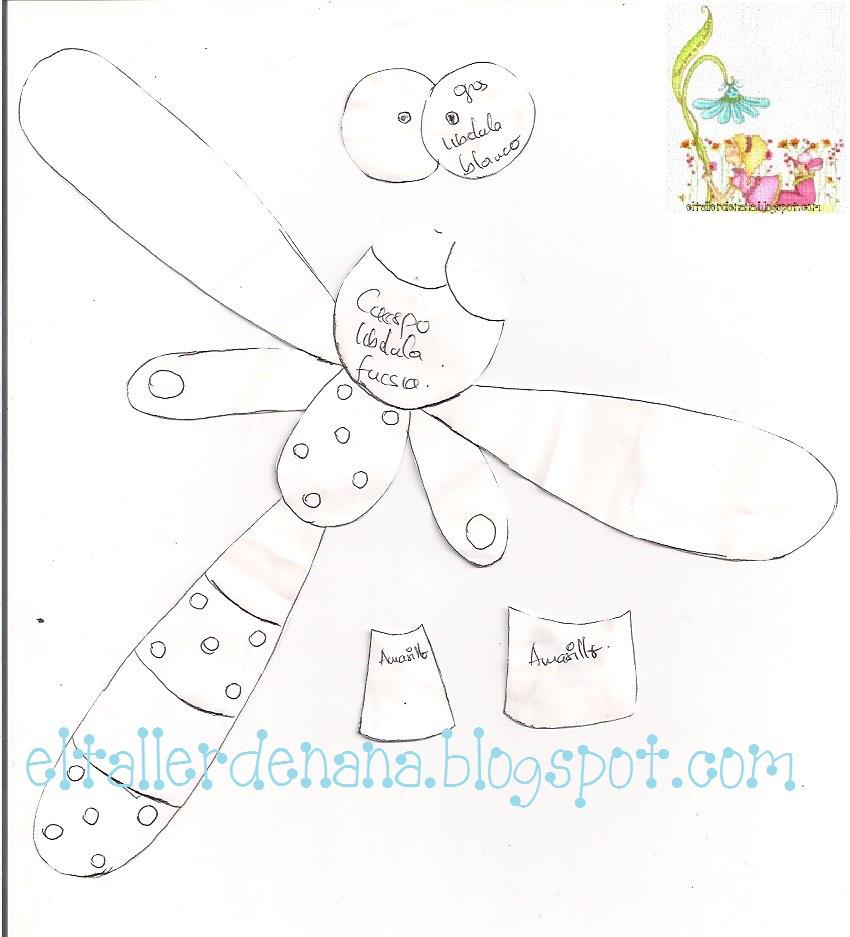 Libélula _ Molde - El Taller de Nana