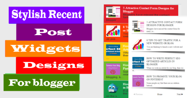 6 Stylish Recent Post Widgets Design for Blogger