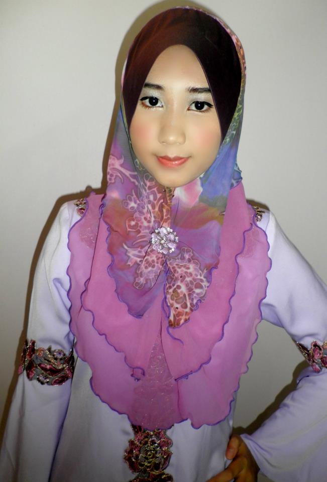 ELLA ST COLLECTION: Tudung Chiffon Corak 3 Layer Terkini. - Size M