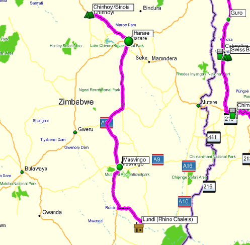 Mrad & Inge's 60+ Zimbabwe: Zimbabwe: Kariba (border post) (National ...