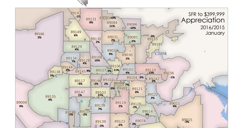 Tiffany Sells Las Vegas: Appreciation Zip Code Map January 2015 vs ...