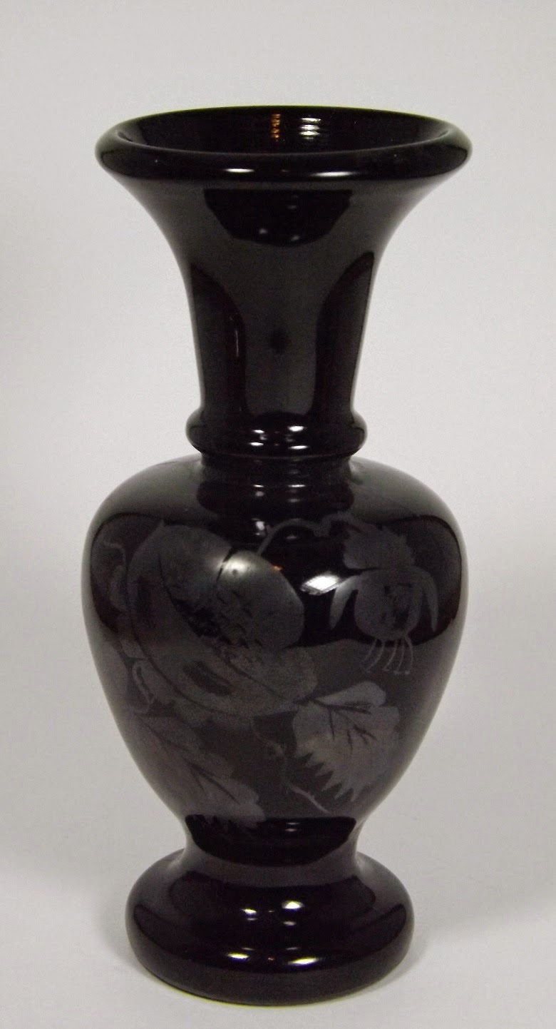 Wine Country Wonders: Vintage Fenton Vase - Hand Painted Silver Poppies ...