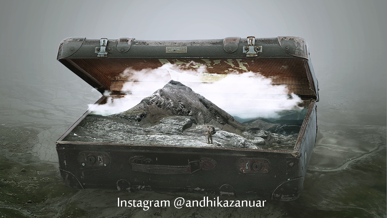 Fantasy Photo Manipulation - Suitcase Mountain - Photoshop Manipulation ...