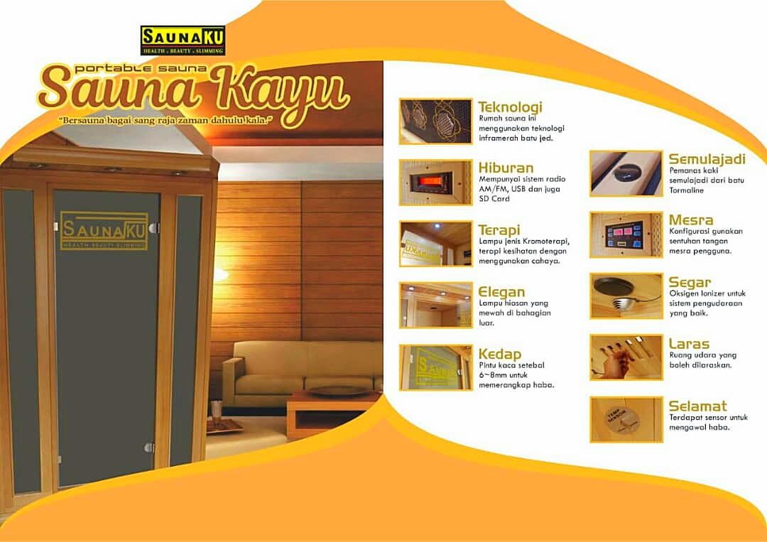 SAUNA KAYU INFRA-RED DIRUMAH SPA | 2 PERSON ~ Saunaonline4u