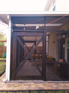 never2beezy: Our Dream Patio with Retractable Screen and Sliding Barn ...