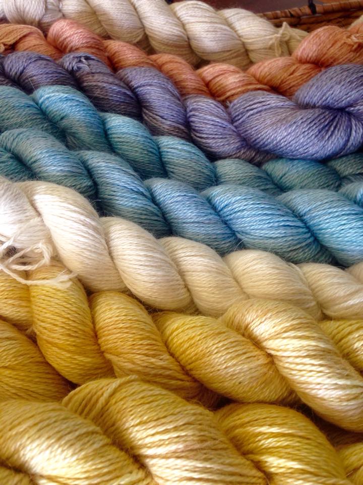 In the Loop Yarn Shop: New Hand Spun/ Hand Dyed Yarns from Lucca Dot Yarn