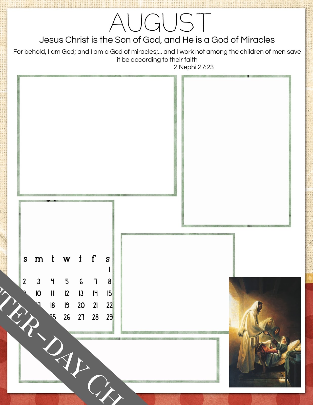 Latter-day Chatter: August Editable Newsletter