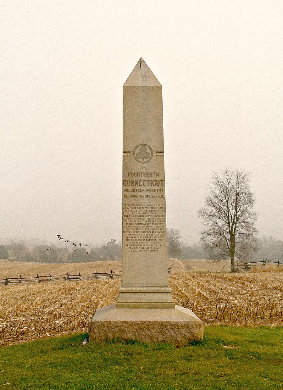 JOHN BANKS' CIVIL WAR BLOG: Antietam: 14th Connecticut monument then ...
