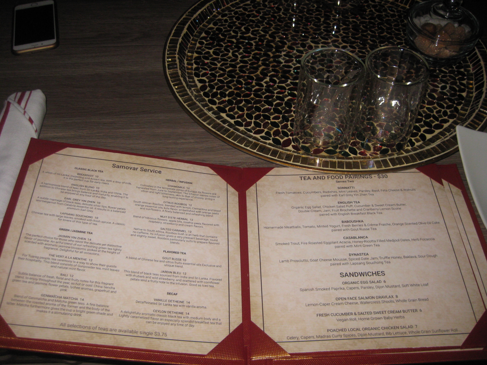 Northern Virginia Restaurant Blog: Greenhouse Bistro and Samovar Tea ...