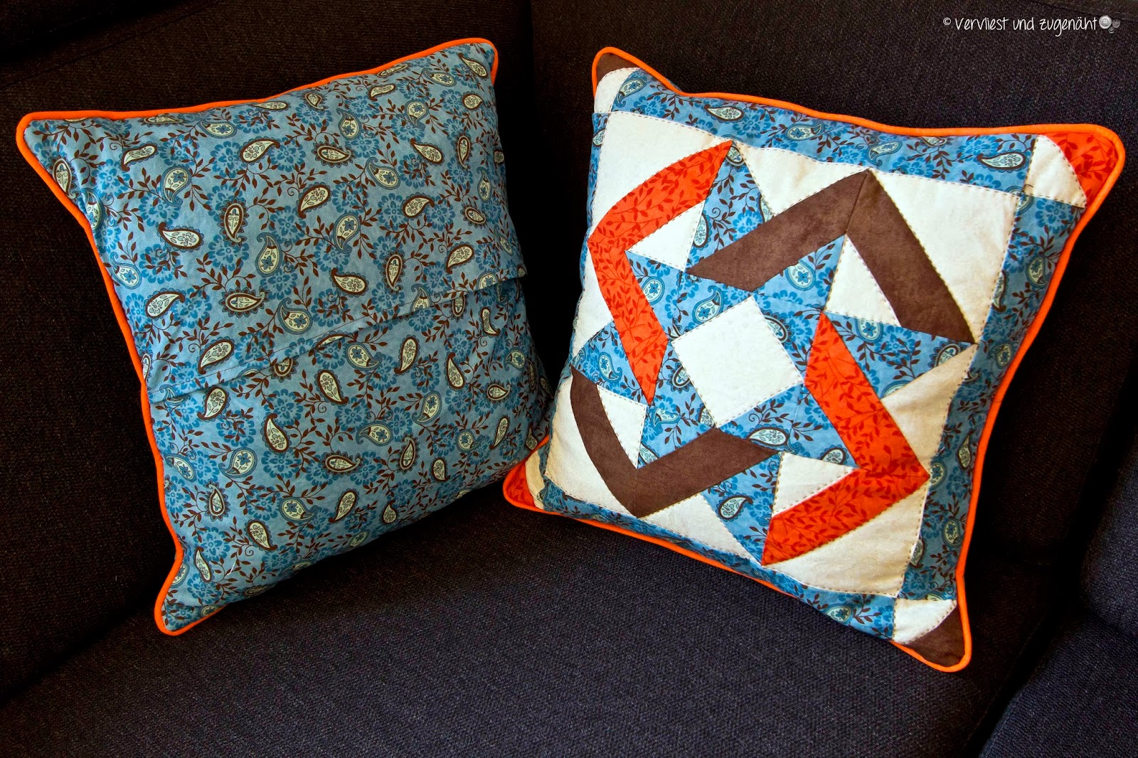 Vervliest und zugenäht: Patchworkkissen {Tutorial Teil 4}