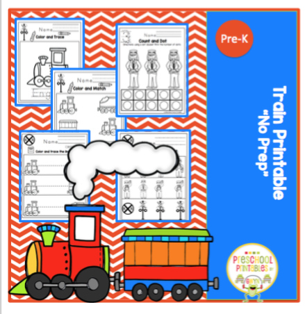 Train Printable ~ Preschool Printables