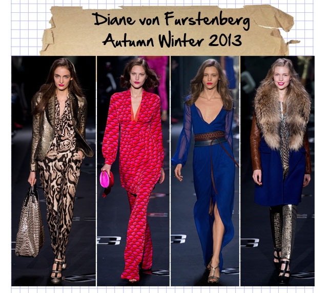 Diane von Furstenberg's #glamchic autumn winter 2013 catwalk - Emily ...