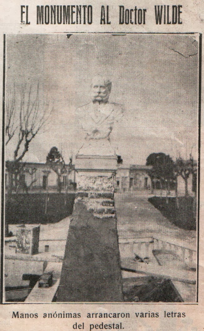 EL QUILMERO: 14 DE ENERO, 129 AÑOS DEL DECESO DEL DR WILDE