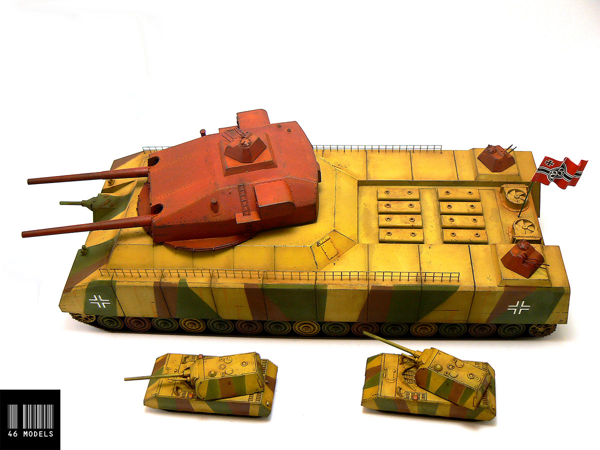 46 MODELS by Tomasz Bajer : 1/144 News Landkreuzer P1000 Ratte & 2x ...