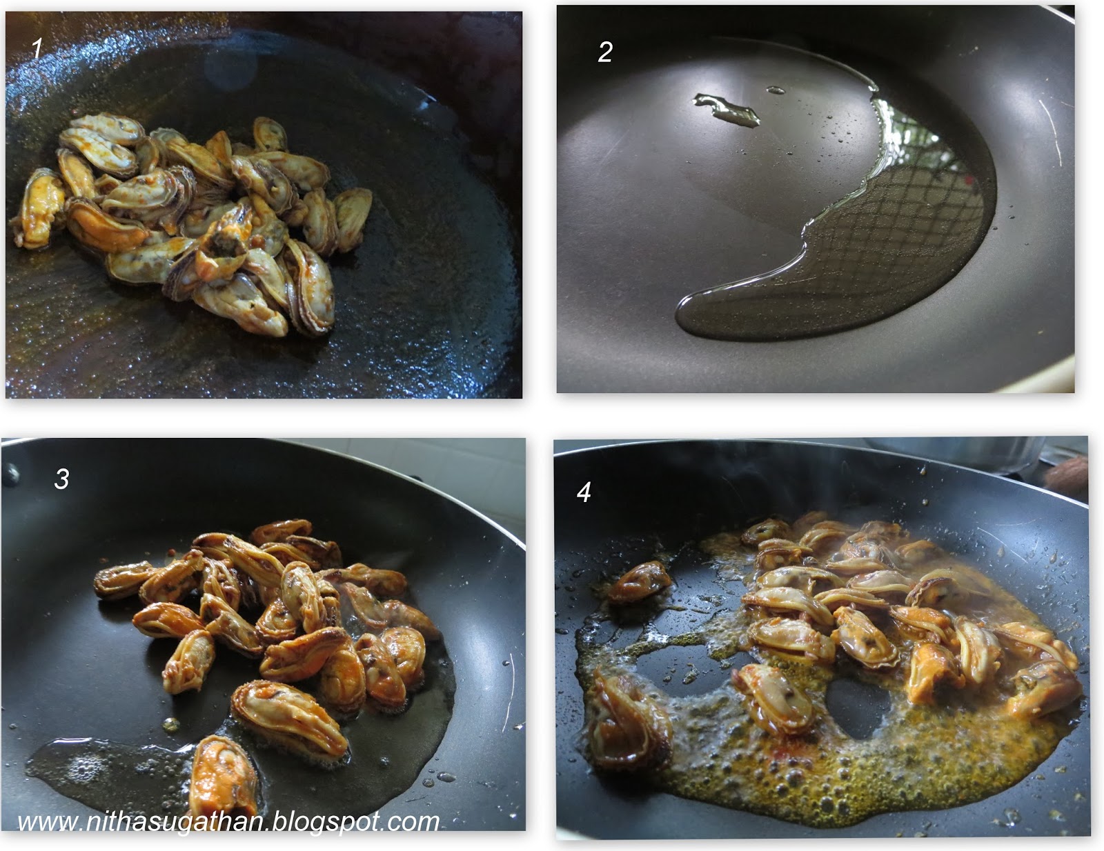 Nitha's Cookbook: Kadukka (Mussels) Roast