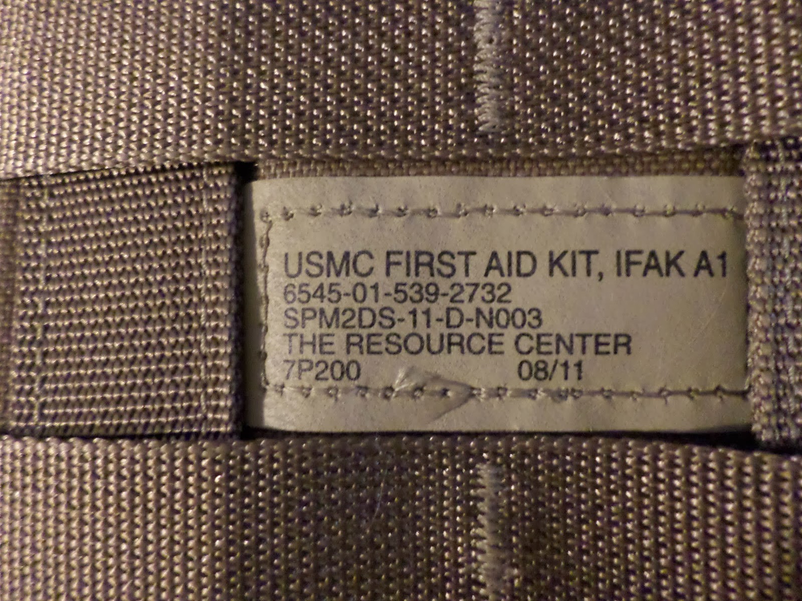 Webbingbabel: USMC First Aid Kit IFAK A1 2006