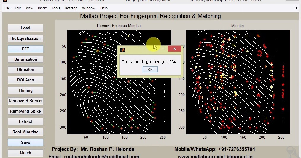 Fingerprint Recognition And Matching Using Image Processing Matlab Project Code ~ Low Price Projects