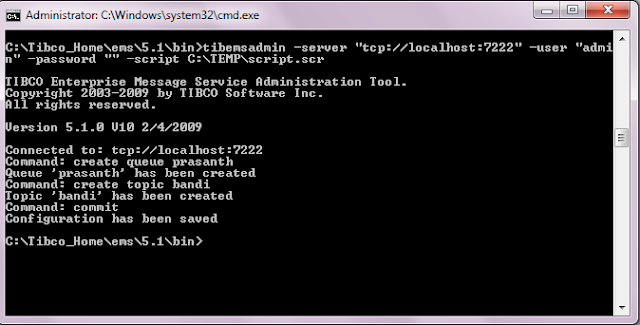 TIBCO :: THE POWER OF NOW :: POWER TO YOU: EMS scripting - How to ...