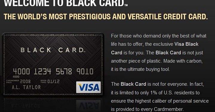 Observations in an undemocratic world: The Visa Black card