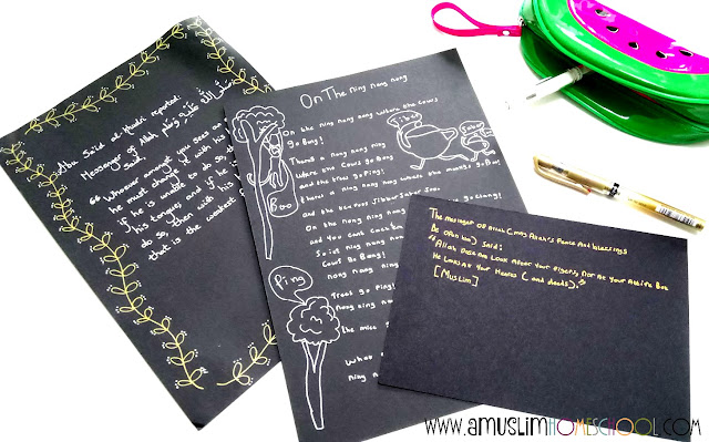 a muslim homeschool: Using copywork to develop penmanship, grammar ...