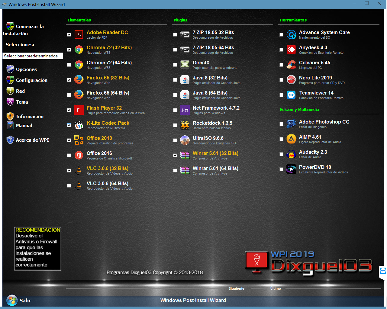 Windows post install