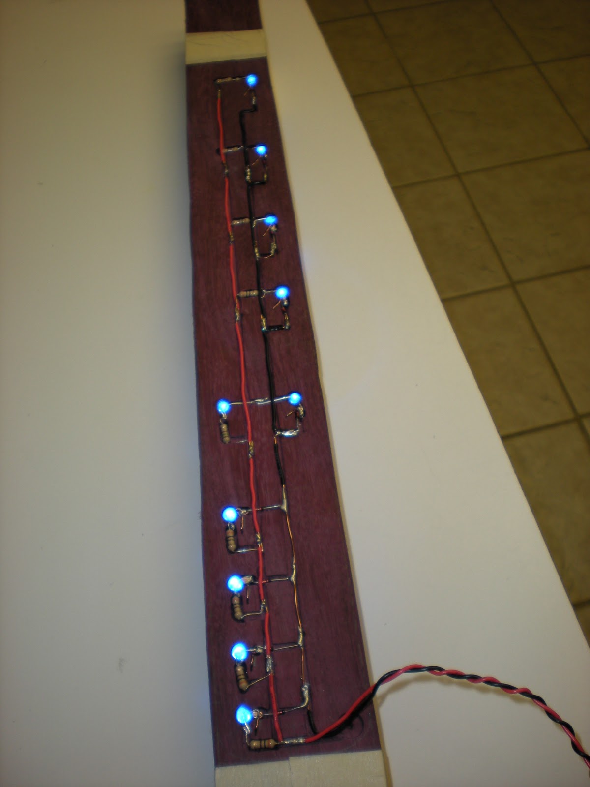 DIYguitarMan: Purpleheart LED fretboard
