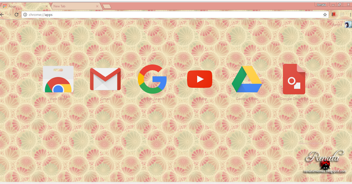 Floral Circles - Romantic Series | Google Chrome Themes