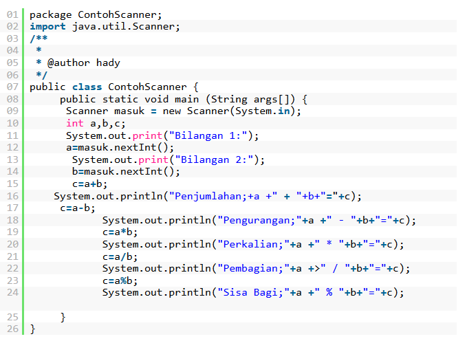 Contoh Scanner Pada Perkalian, Penjumlahan, Pengurangan Di Java Netbeans (PTR) ~ Materi Teknik ...