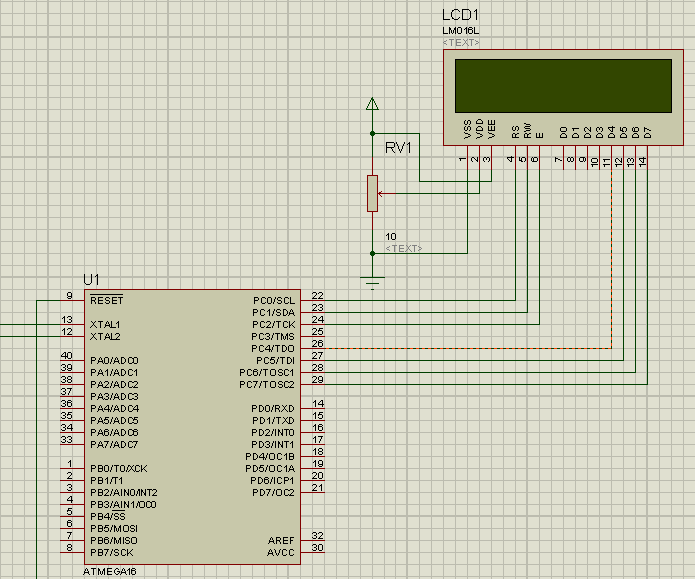 Teknik Elektro: Mengakses LCD 16x2 menggunakan ATMega16
