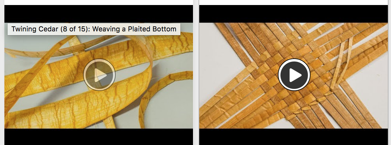 Shared Teachings: Cedar Bark Weaving Videos