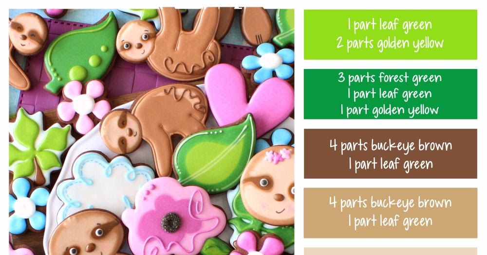 Sloth Color Palette and Icing Formulas