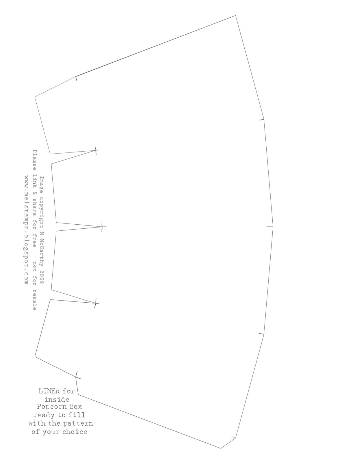 Popcorn Box Template Printable