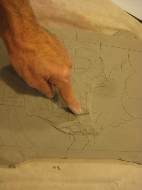 WAY WAC WA ART: RELIEF SCULPTURE with clay!
