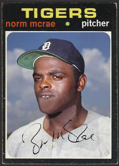 WHEN TOPPS HAD (BASE)BALLS!: NOT REALLY MISSING IN ACTION- 1971 NORM McRAE