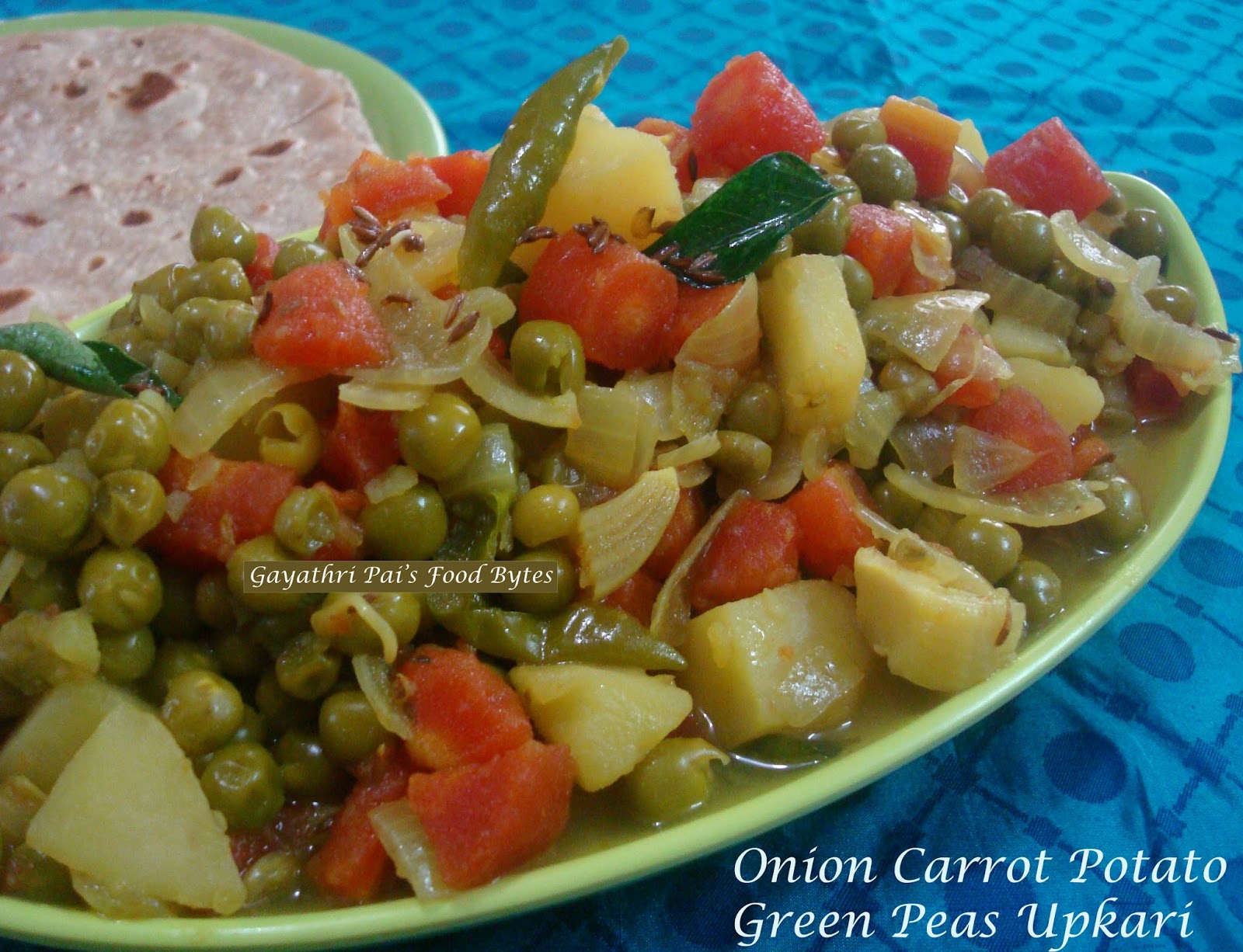 Gayathri Pai's Food Bytes: Carrot Peas And Potato Bhaji.