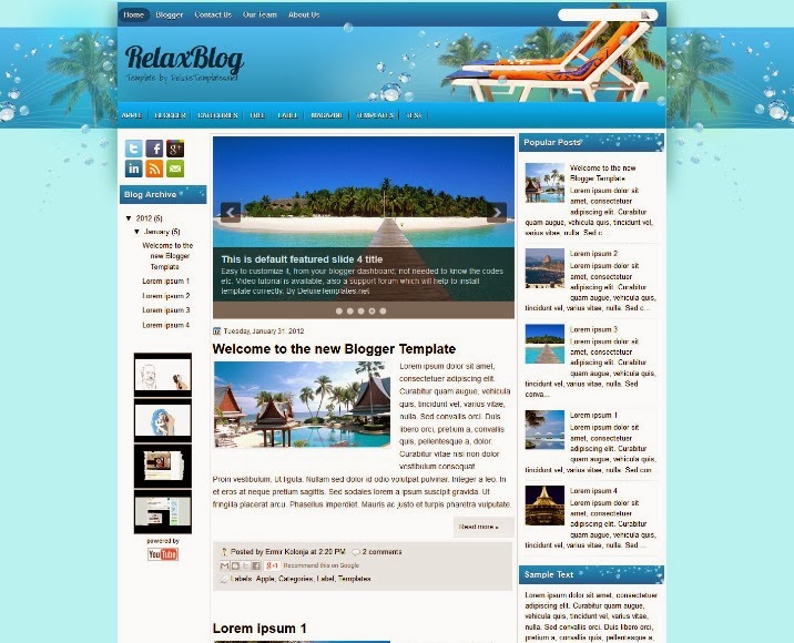 40+ Free Travel Blogger Templates - ดาว์นโหลด Blogger Template Free