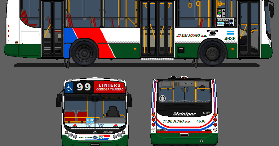 Diseños y Maquetas de Micros: Metalpar Tronador - Linea 99