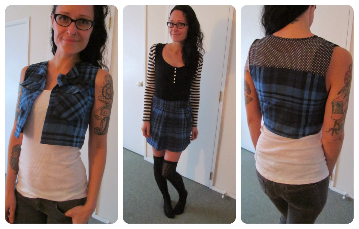 Refashion Co-op: Flannel shirt refashion