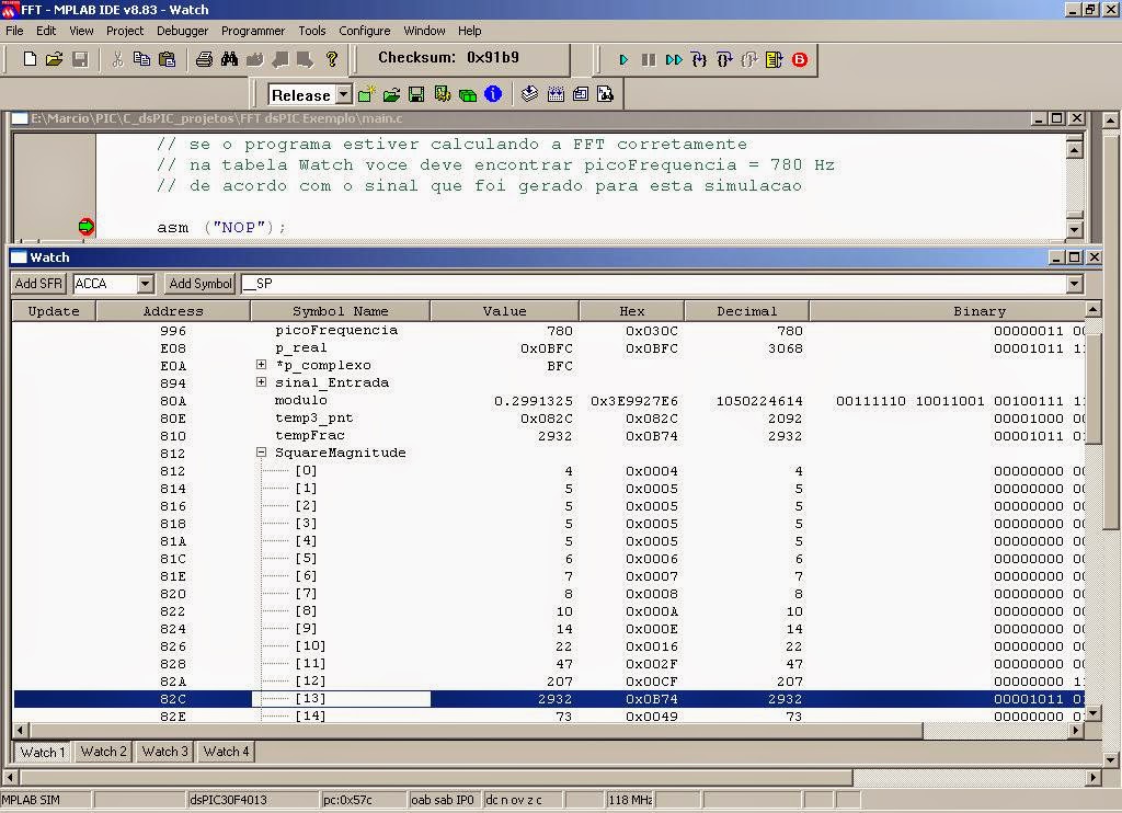 Eletrônica & Microcontroladores: Como Utilizar a FFT com o dsPIC - DSP ...