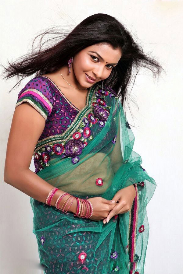 Actress Saranya Hot in Transparent Saree | Tamil Movie Posters Images ...