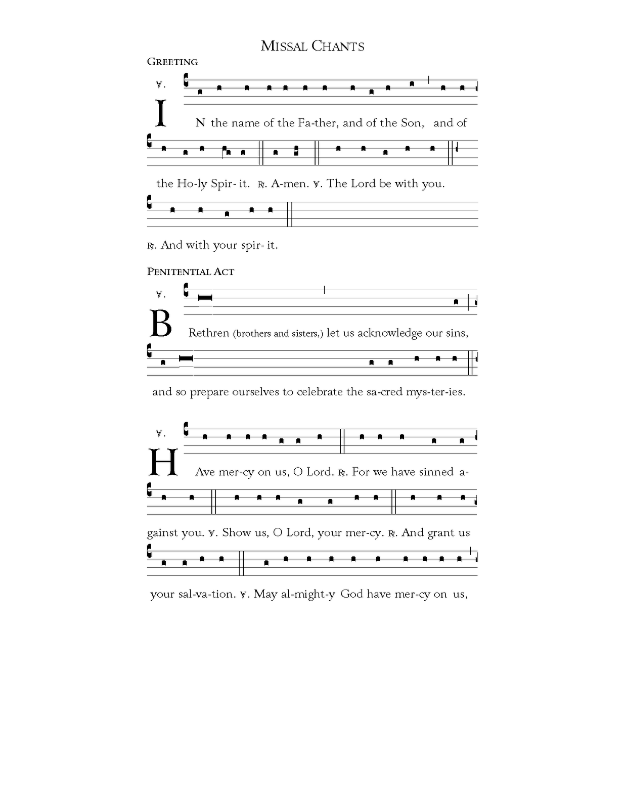 ICEL Chants in Neumes and Four-Line Staff - Chant Café