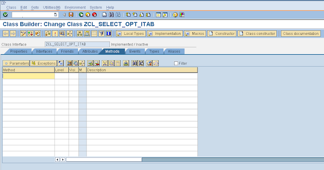 SAP TECH: Global Class : Passing parameters ( Select-Options and Internal table ) to methods
