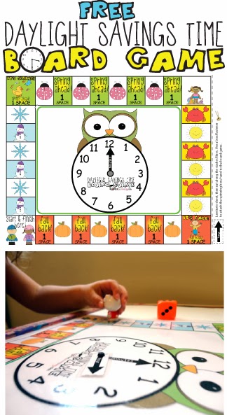 FREE Daylight Savings Time Board Game | Totschooling - Toddler ...