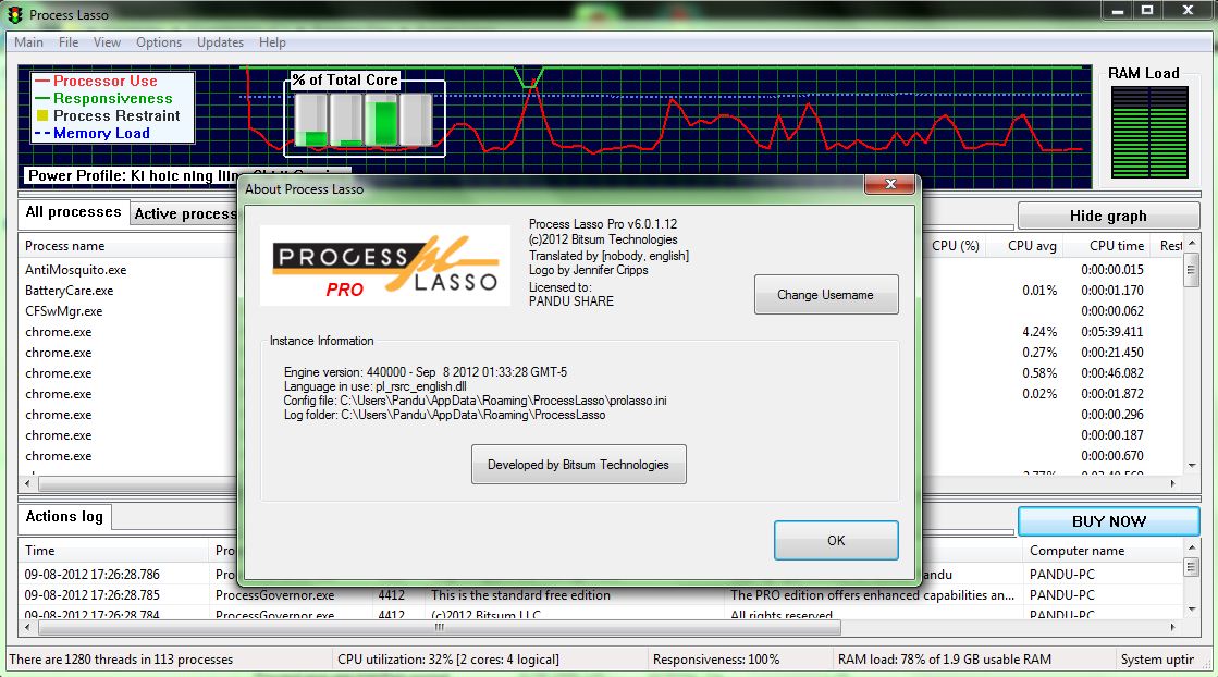 Process Lasso 6.0.1.12 FULL KEYGEN - PShare