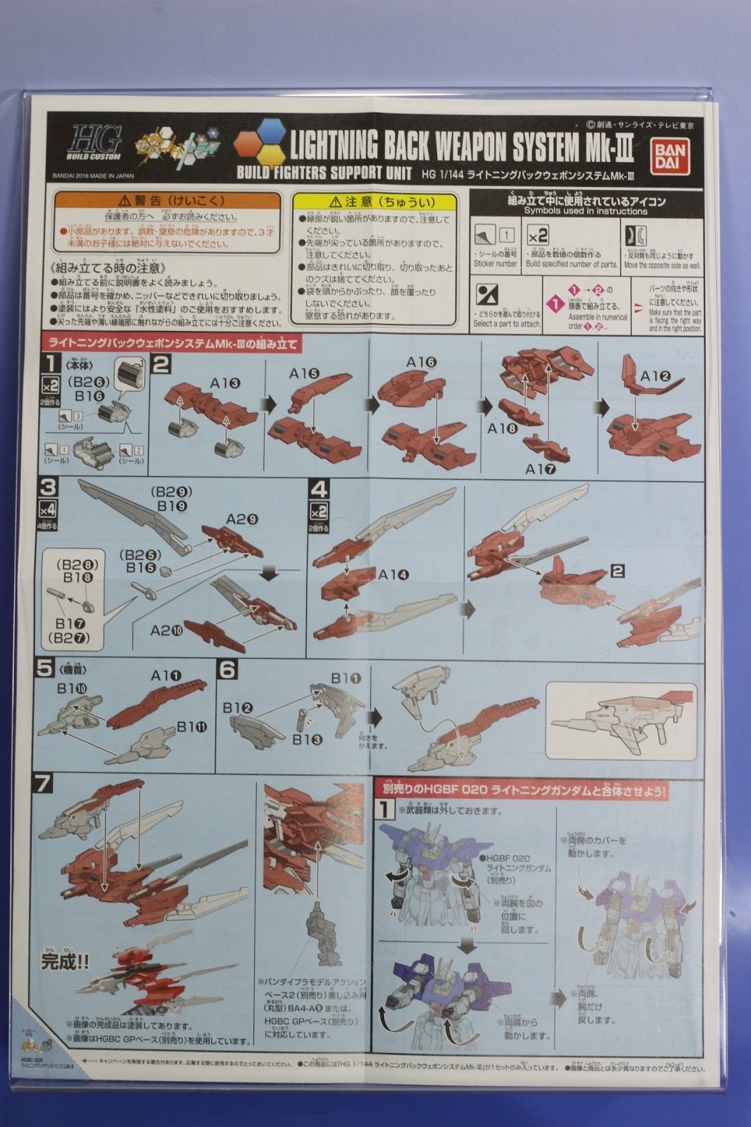 GUNDAM GUY: HGBF 1/144 Lightning Back Weapon System Mk-III - Runner ...