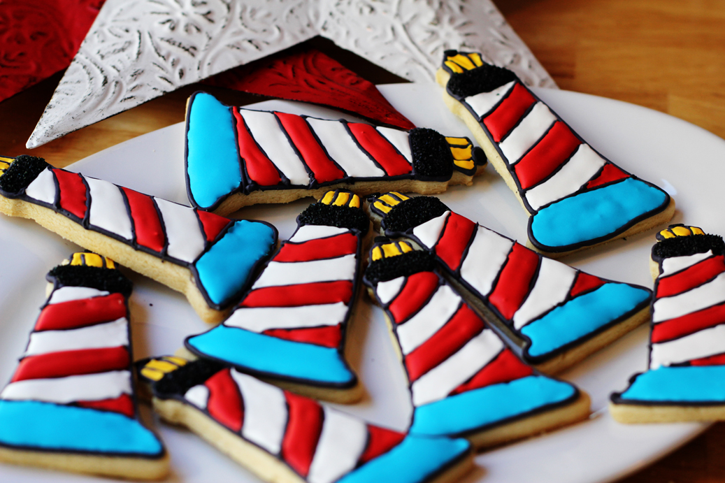 Lone Stars and Stripes: lighthouse cookies