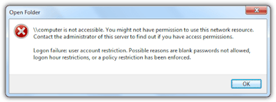 KUMPULAN GAMESZ: Mengatasi Logon failure: user account restriction ...